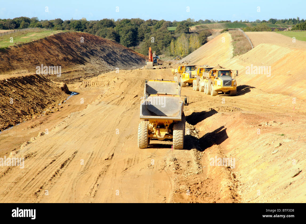 Bypass road under construction around the French town Talmont St ...