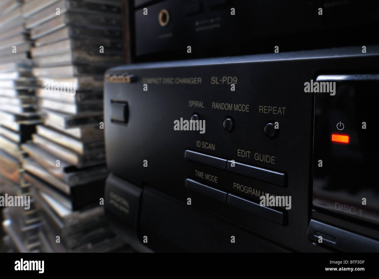 Loss of energy by standby light of cd-player Stock Photo - Alamy
