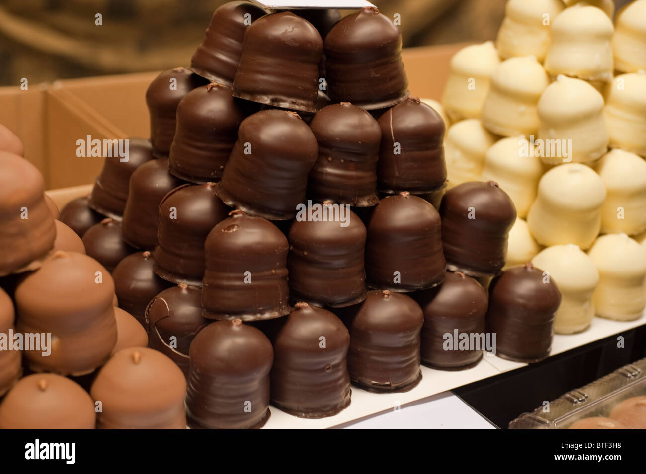 PARIS, FRANCE, Close Up, Food Display, Salon du Chocolat: Gourmet ...