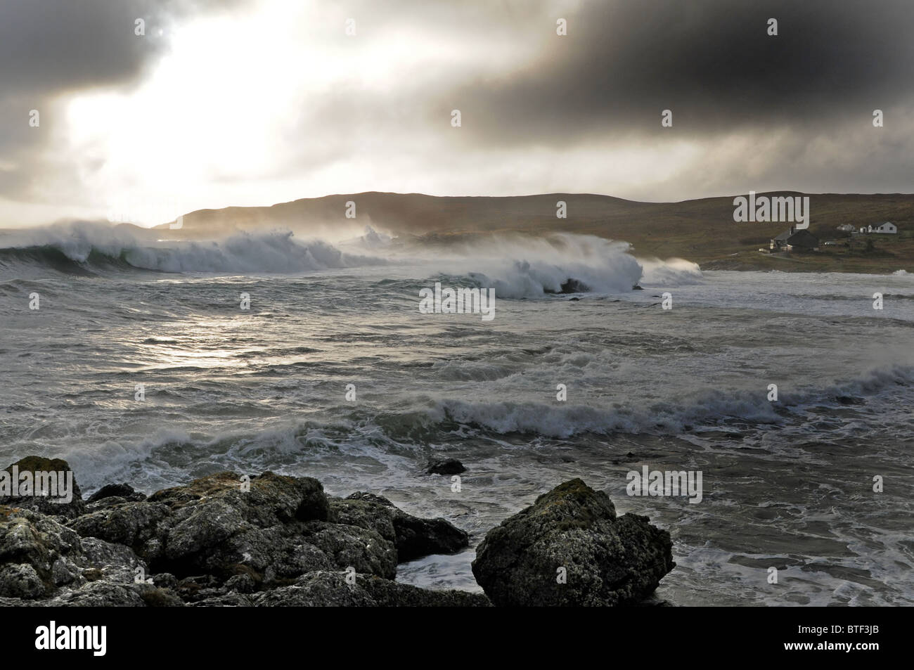 Quarff Shetland Island during storm Stock Photo - Alamy