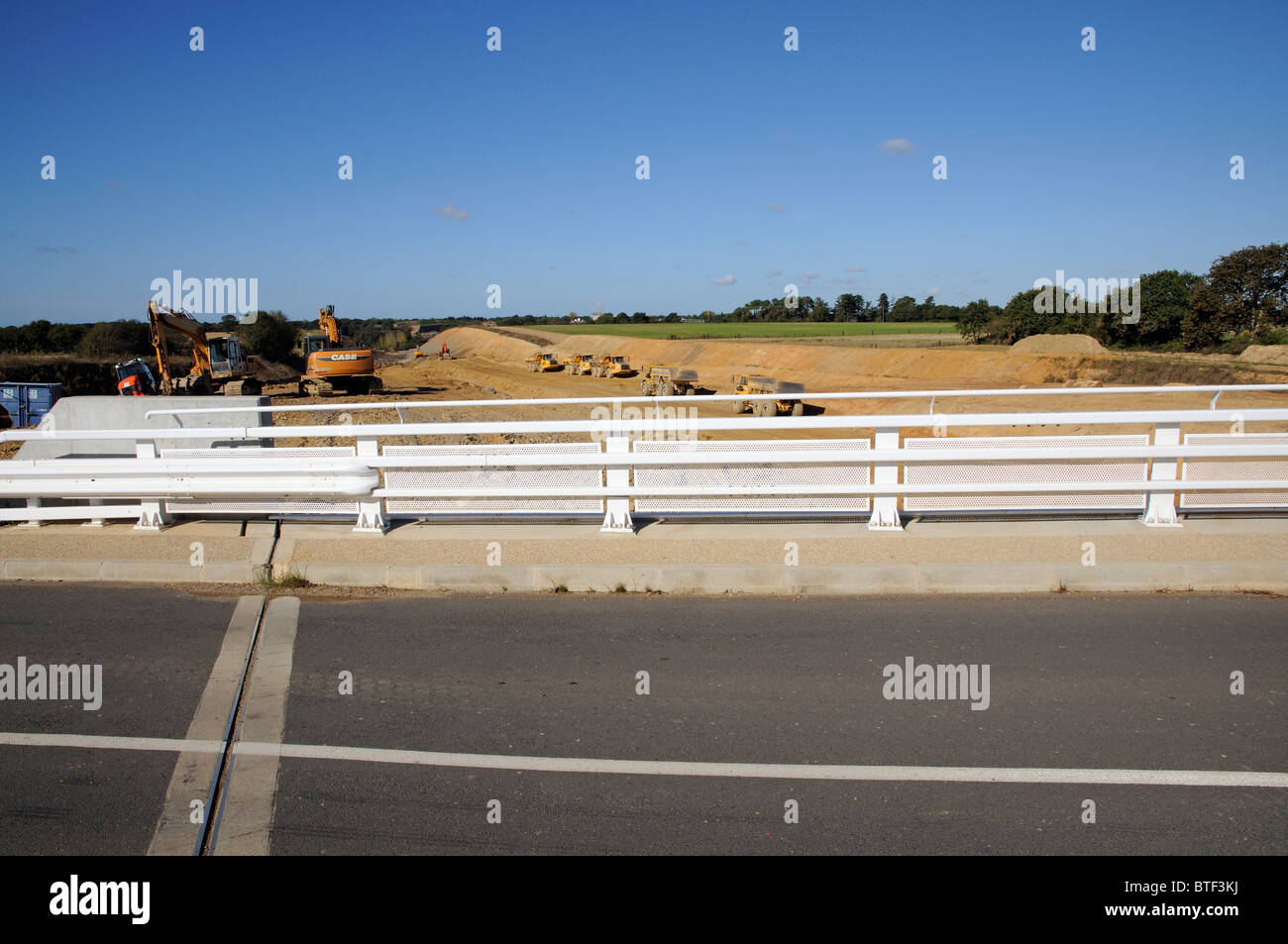 Bypass road under construction around the French town Talmont St ...