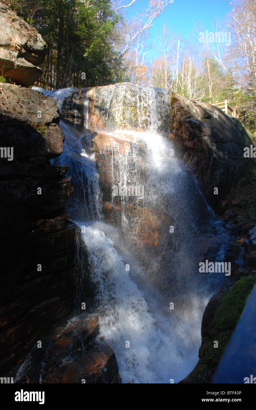 Waterfall - The Flume, Lincoln, NH, USA Stock Photo - Alamy