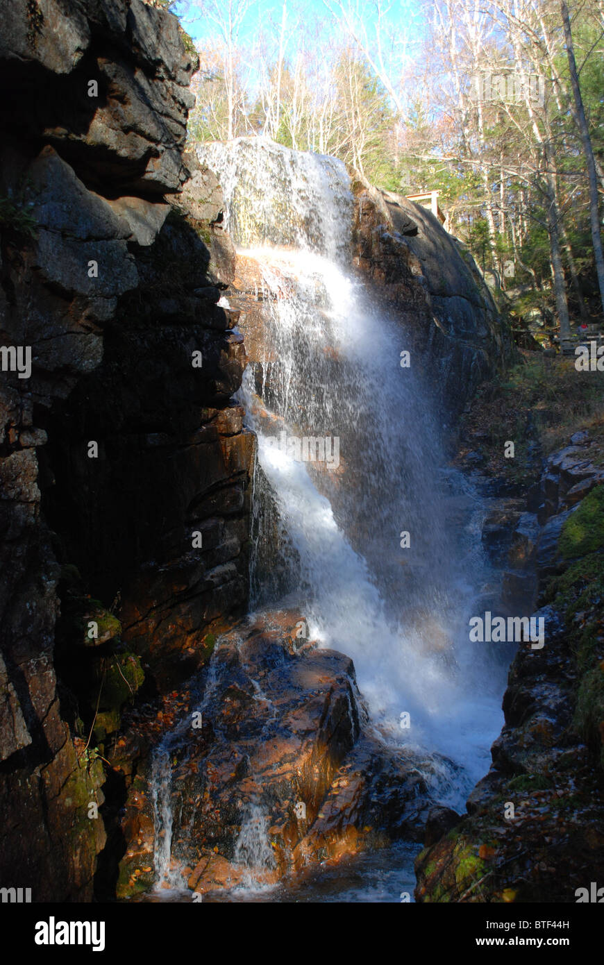 Waterfall - The Flume, Lincoln, NH, USA Stock Photo - Alamy