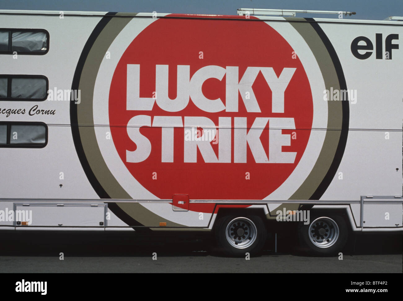 Lucky Strike truck - Vintage MotoGP Stock Photo - Alamy