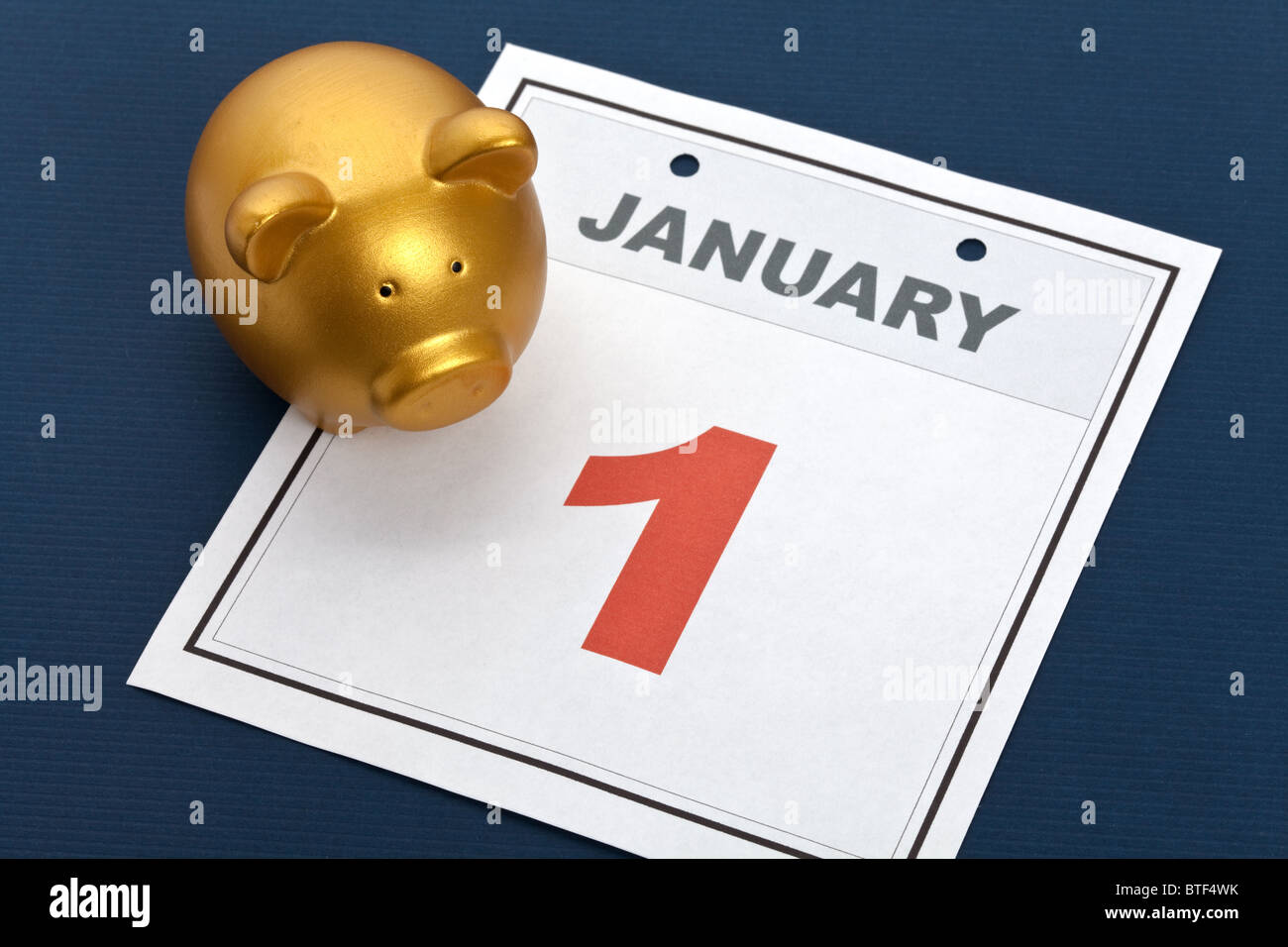 Piggy Bank and calendar, Finance concept Stock Photo - Alamy