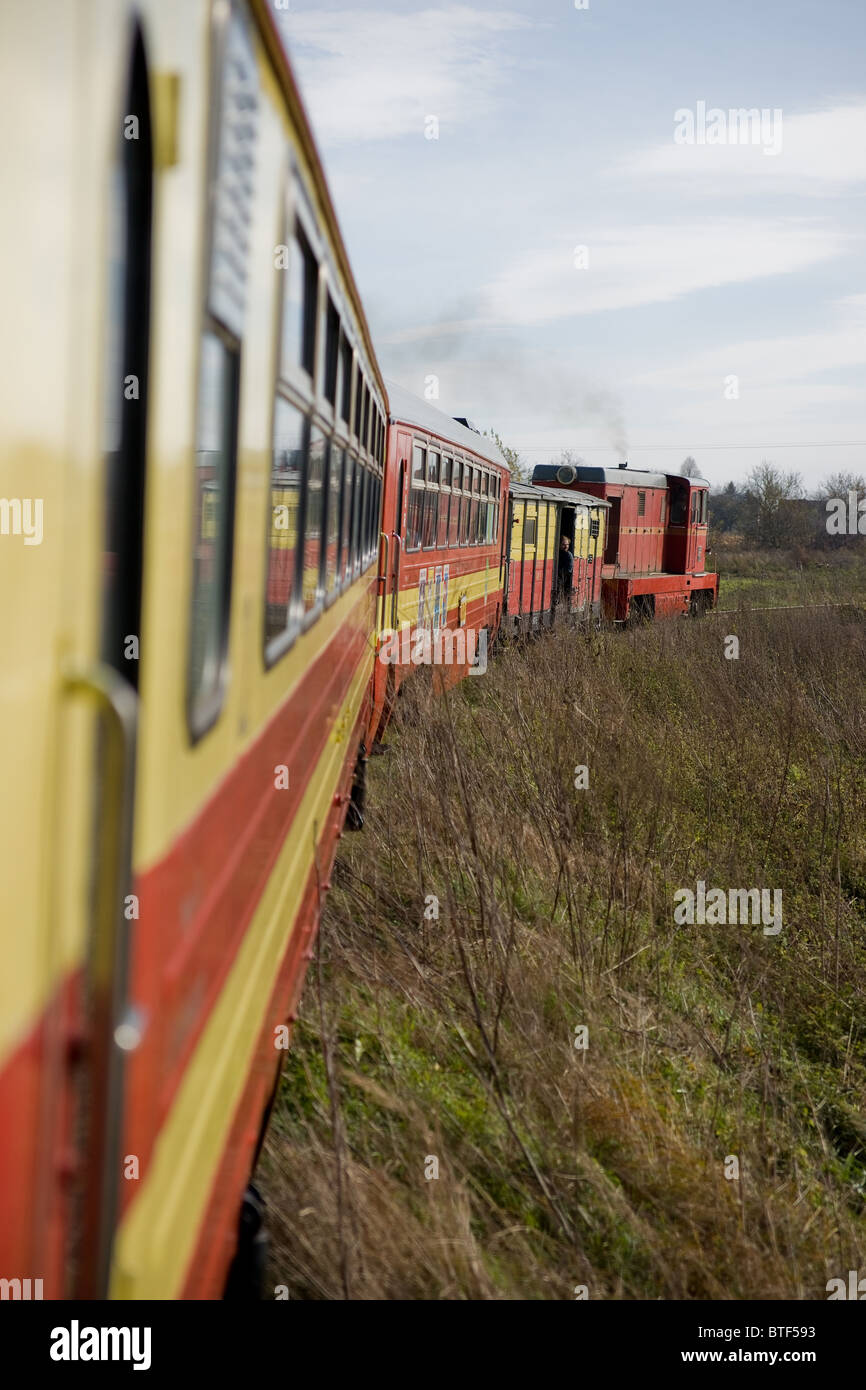 Train side red Stock Photo - Alamy