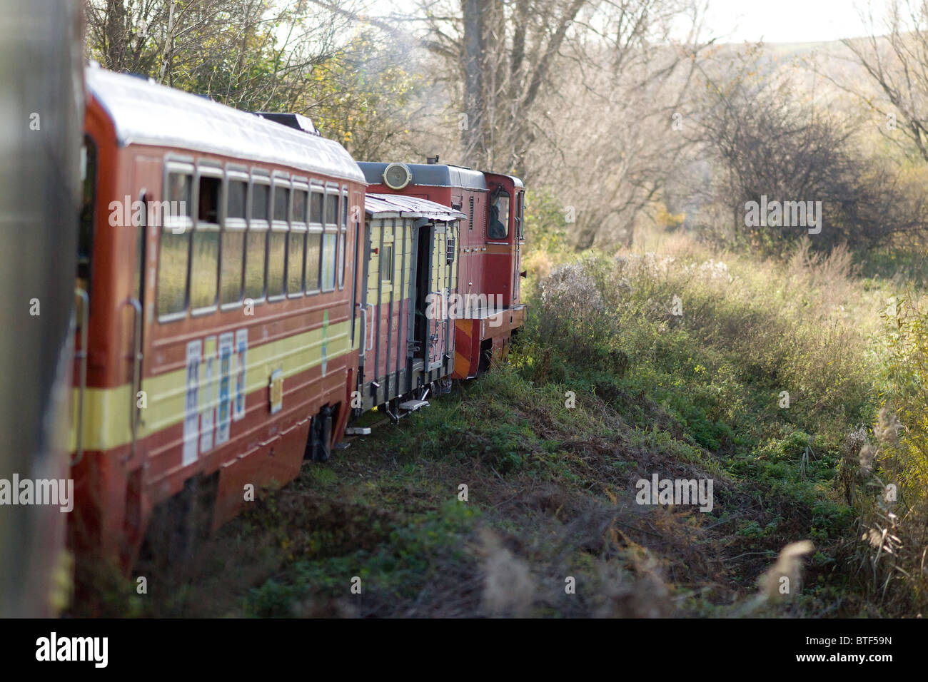 Train side red Stock Photo - Alamy