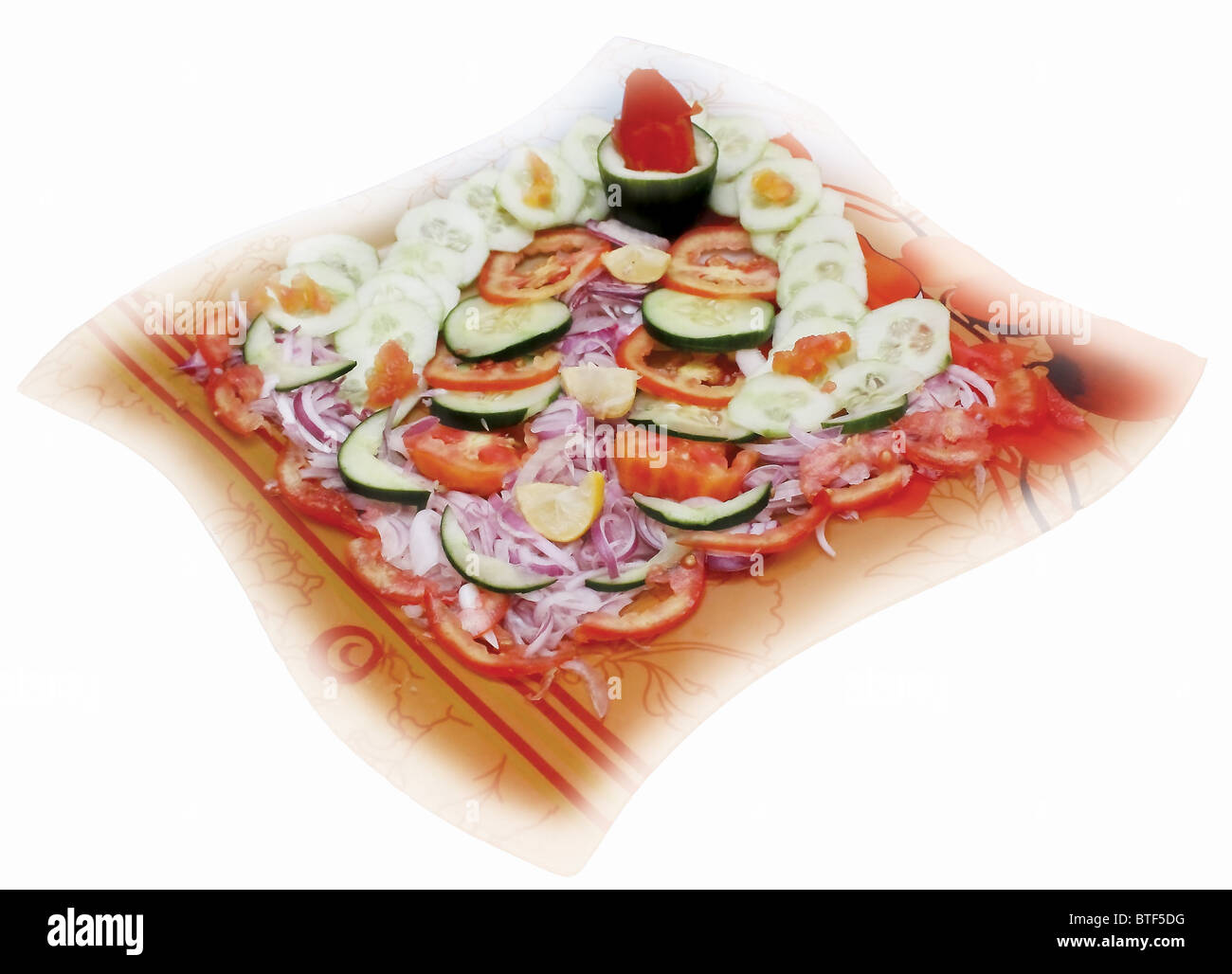 Indian or Pakistani Salad with lots of colorful vegetables Stock Photo ...