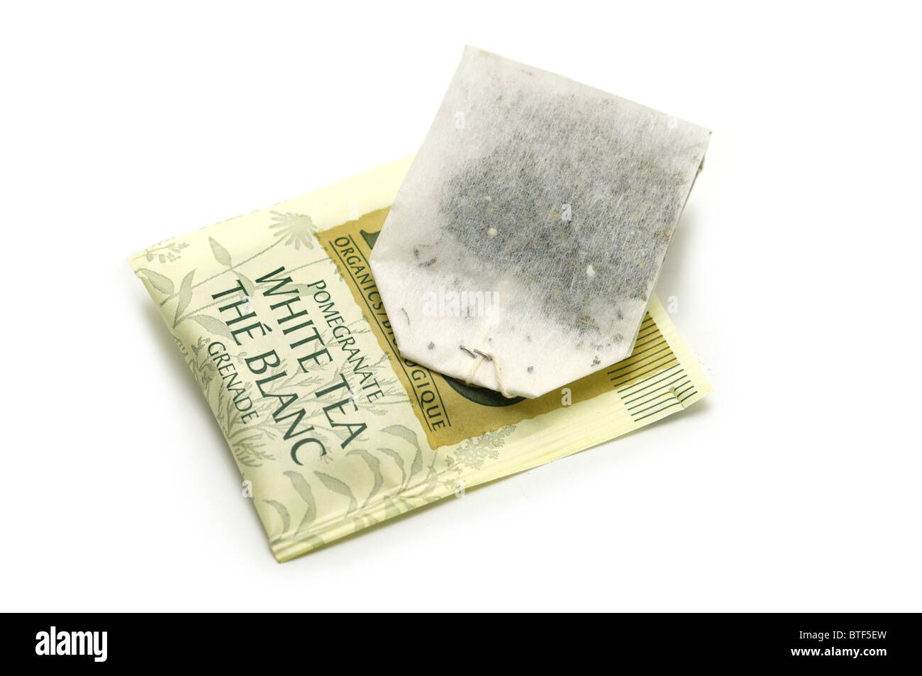 White Tea Teabag Stock Photo - Alamy