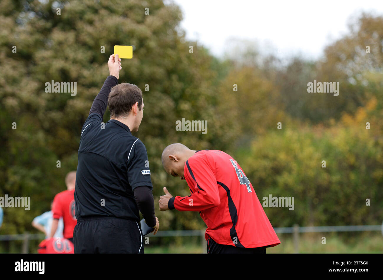 Football yellow card booking hi-res stock photography and images - Alamy