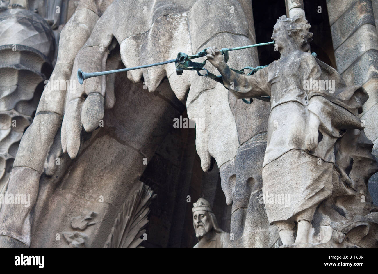 Sagrada Familia Cathedral by Gaudi - detail of the Nativity facade ...