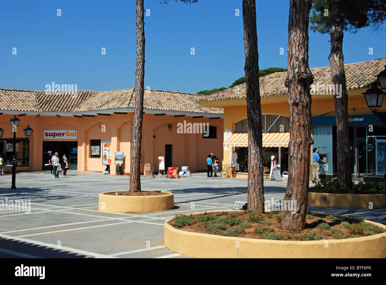 Shopping complex, Elviria, Costa del Sol, Malaga Province, Andalucia ...