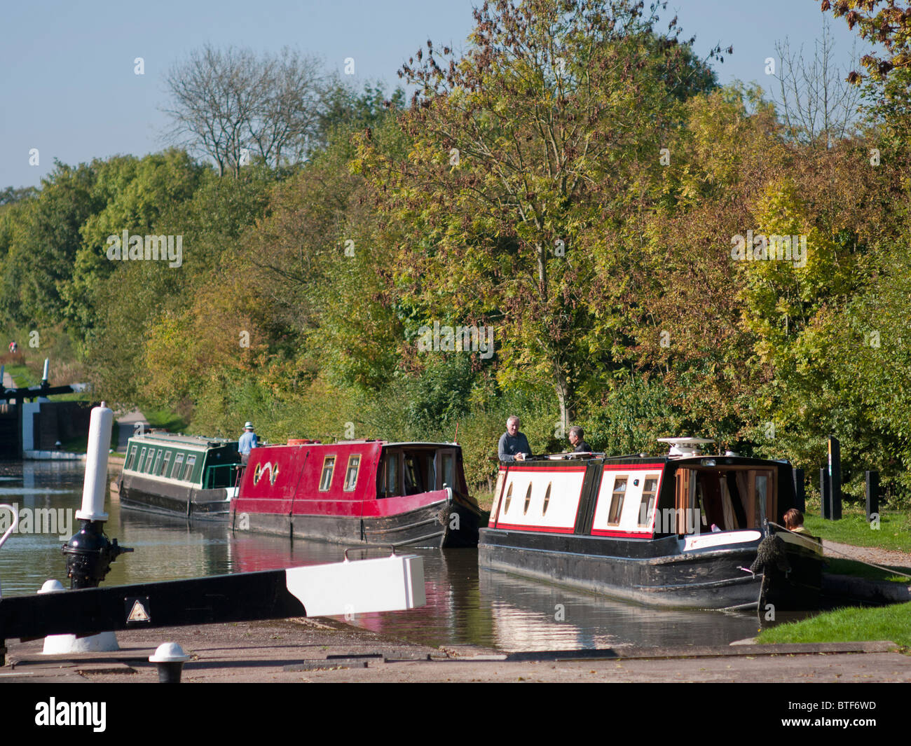 grand union canal hatton flight of locks warwickshire midlands england ...