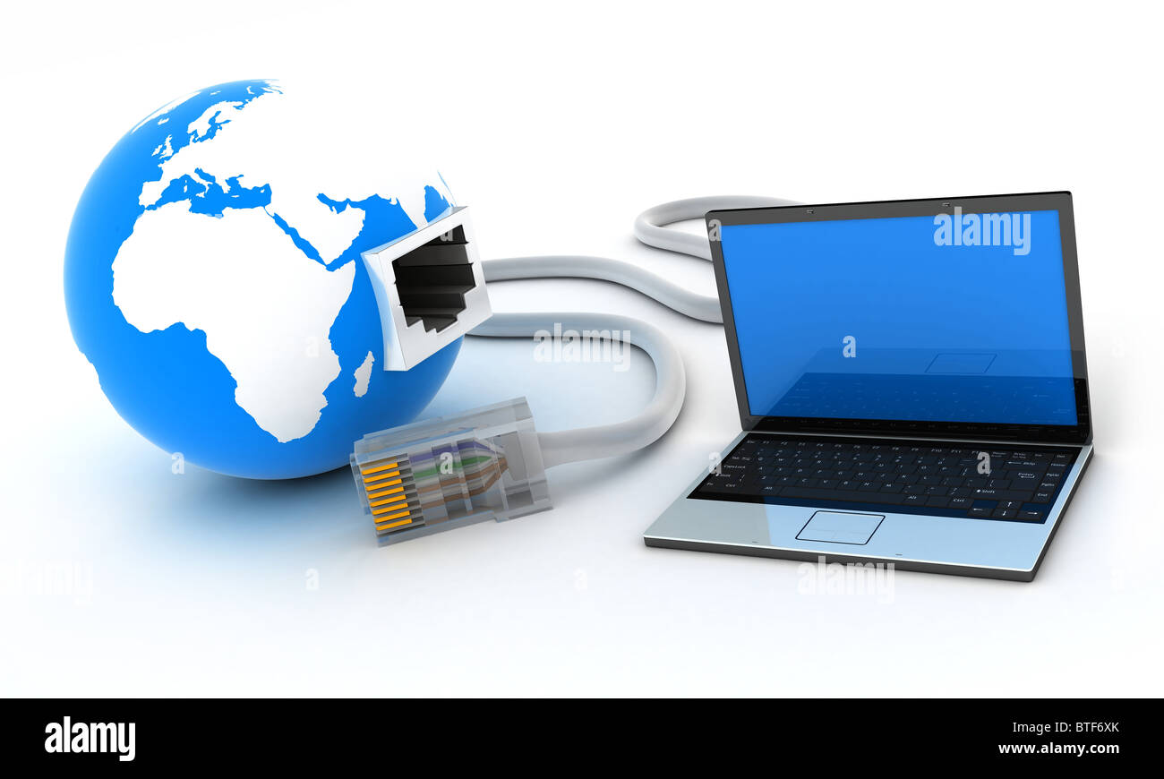 abstract presentation of the internet on earth Stock Photo - Alamy