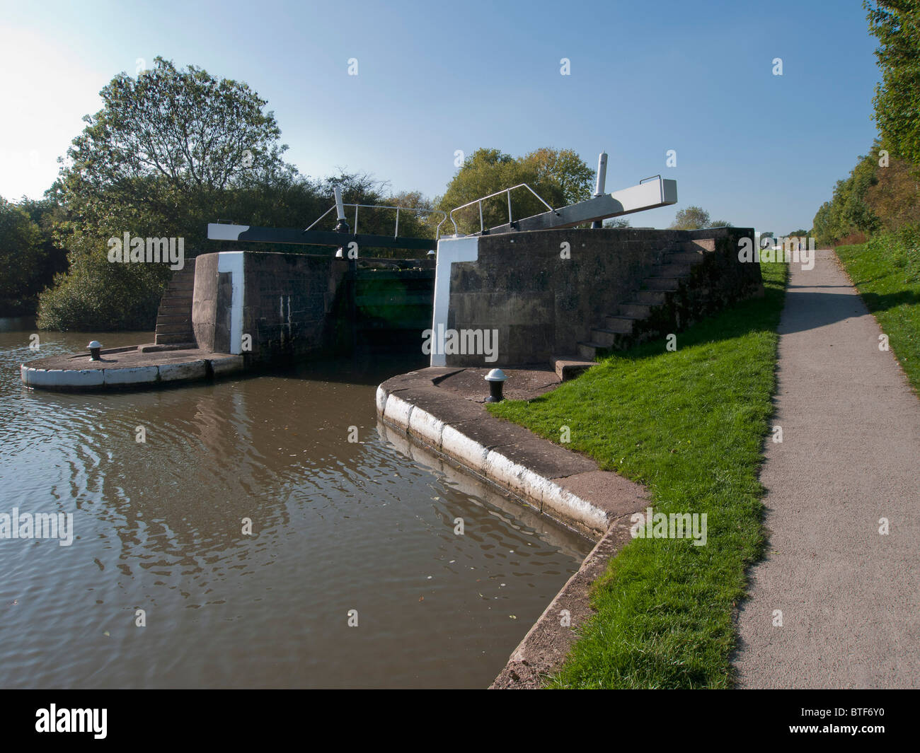 grand union canal hatton flight of locks warwickshire midlands england ...