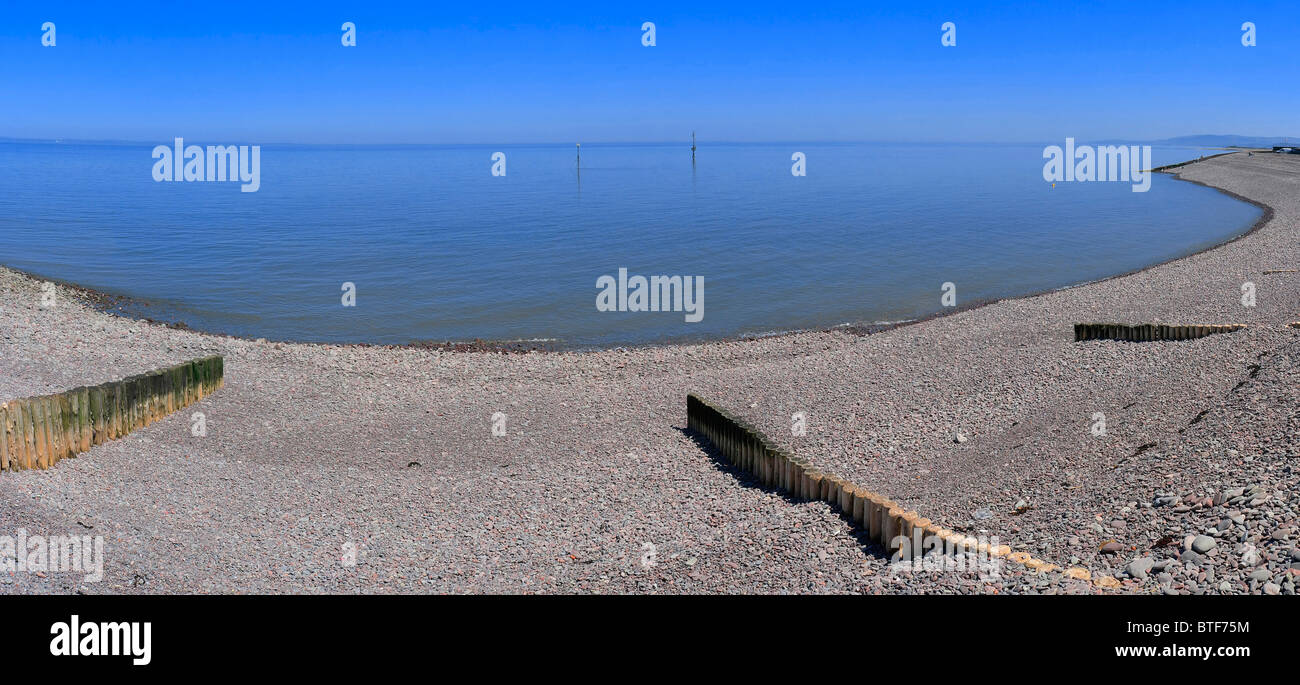 the beach at the holiday resort of minehead in somerset england uk ...