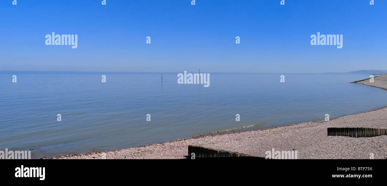 the beach at the holiday resort of minehead in somerset england uk ...