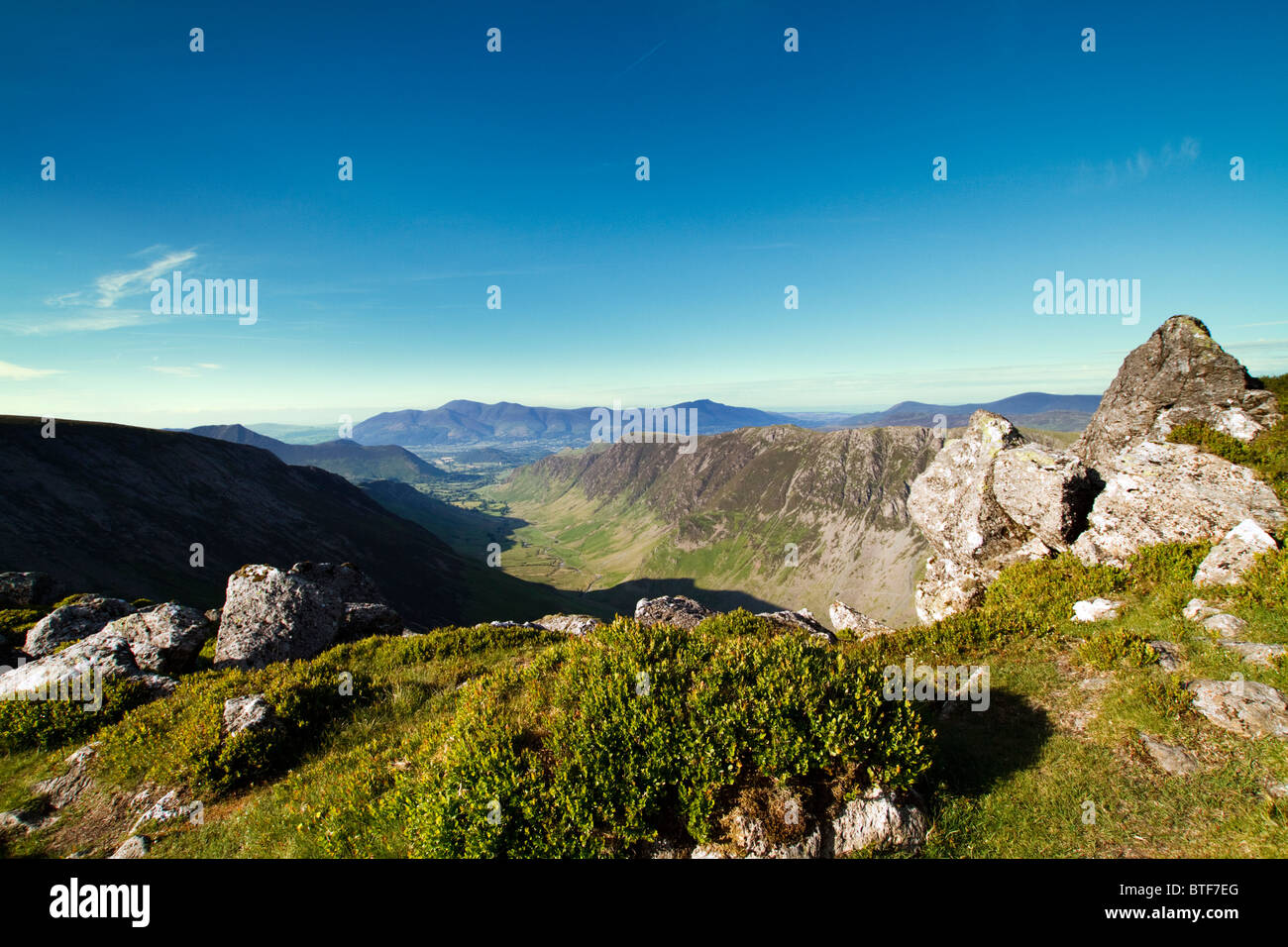 "High Spy" 653mtrs Mountain Summit Looking North To "Derwent Water" And ...
