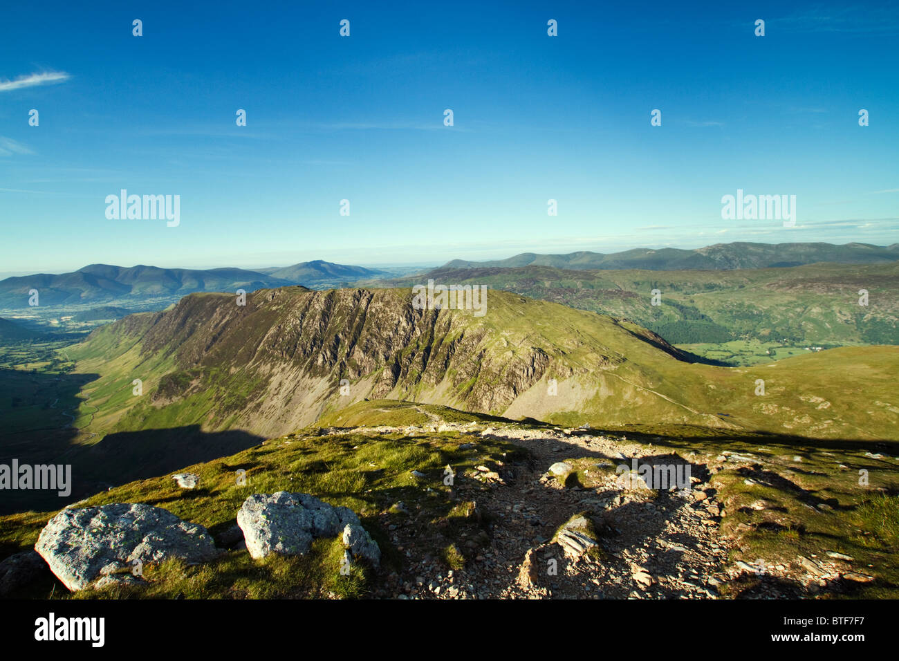 "High Spy" 653mtrs Mountain Summit Looking North To "Derwent Water" And ...
