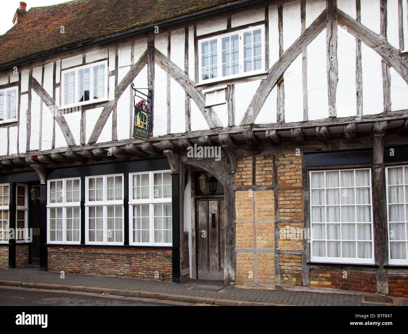 The Sandwich Weaver's building, Strand Street, Sandwich, Kent, UK Stock ...