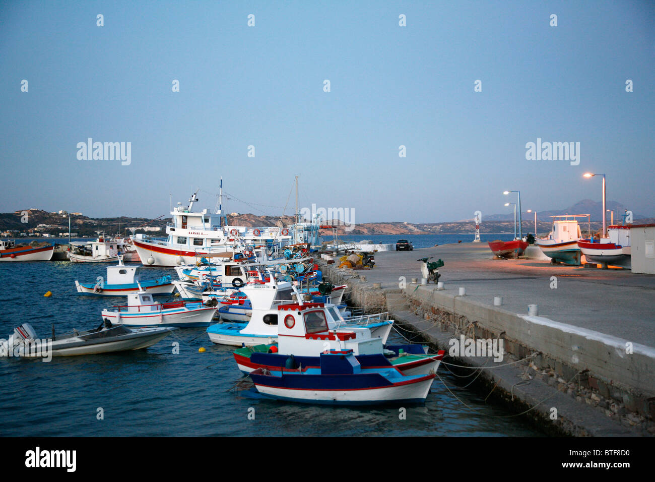 Fishing boats at the Kefalos Harbour, Kos, Greece Stock Photo - Alamy