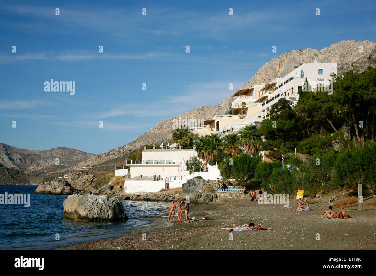 People at Massouri beach, Kalymnos, Greece Stock Photo - Alamy