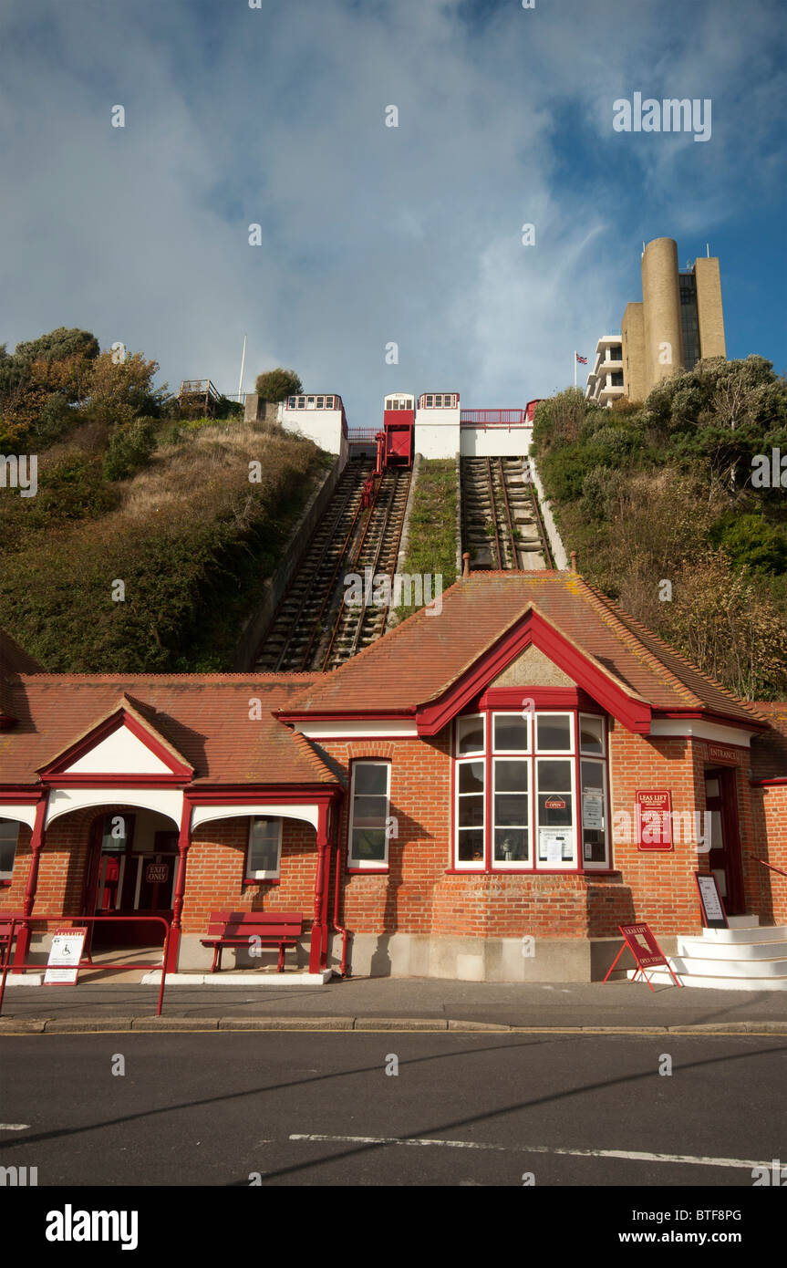 The leas cliff lift water-driven lift balanced funicular opened in 1885 ...