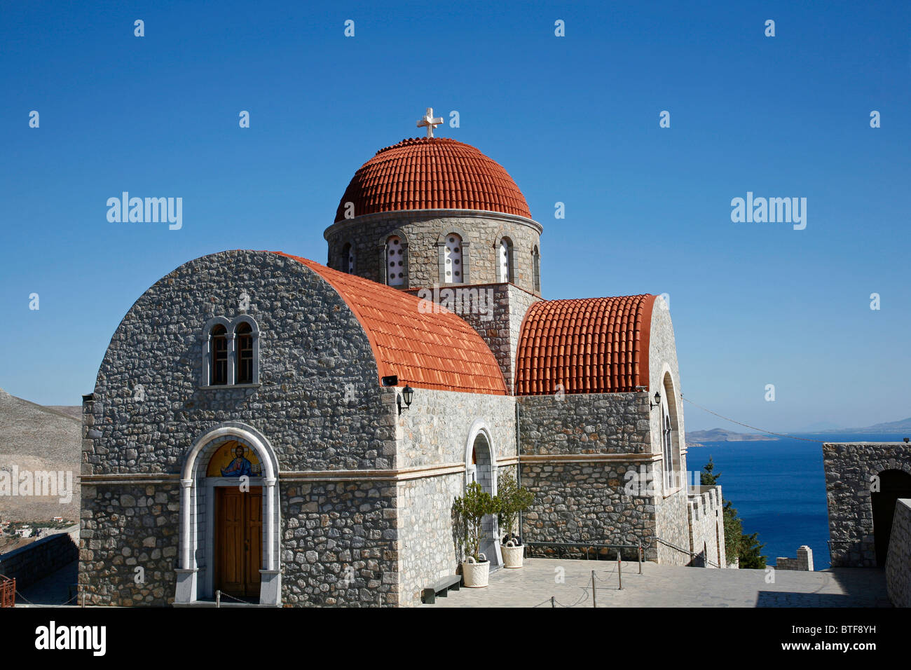 Agios sawas monastery pothia kalymnos hi-res stock photography and ...