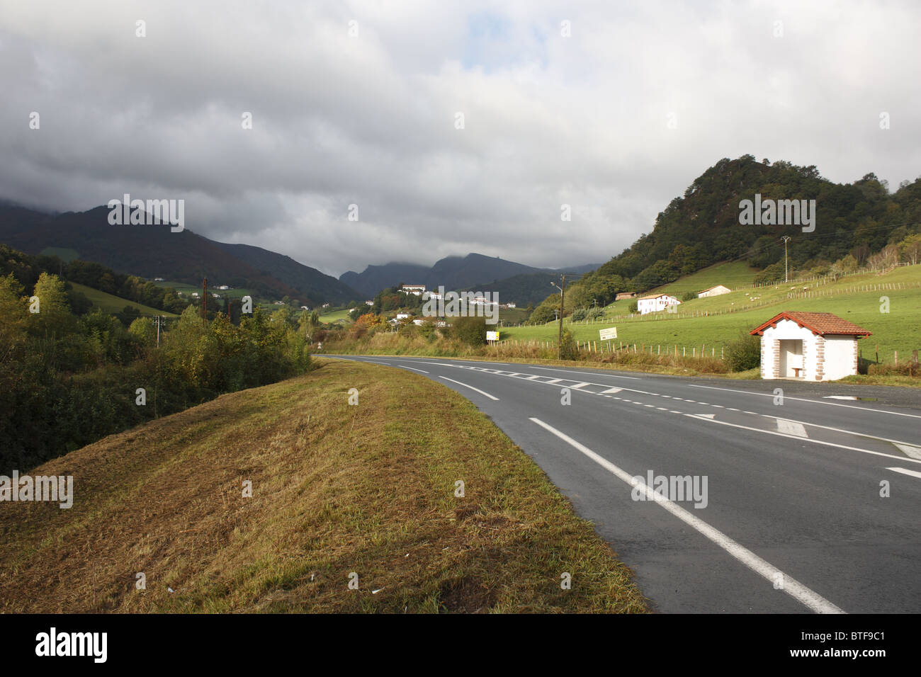 Mountain landscape, Basque country, France Stock Photo - Alamy