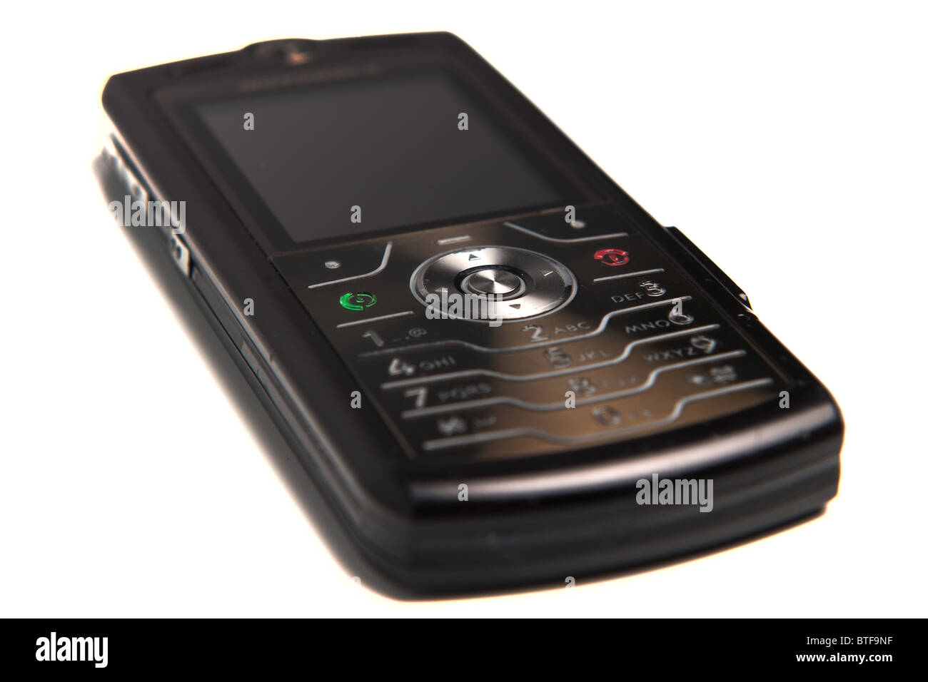 Cell phone on white background Stock Photo - Alamy