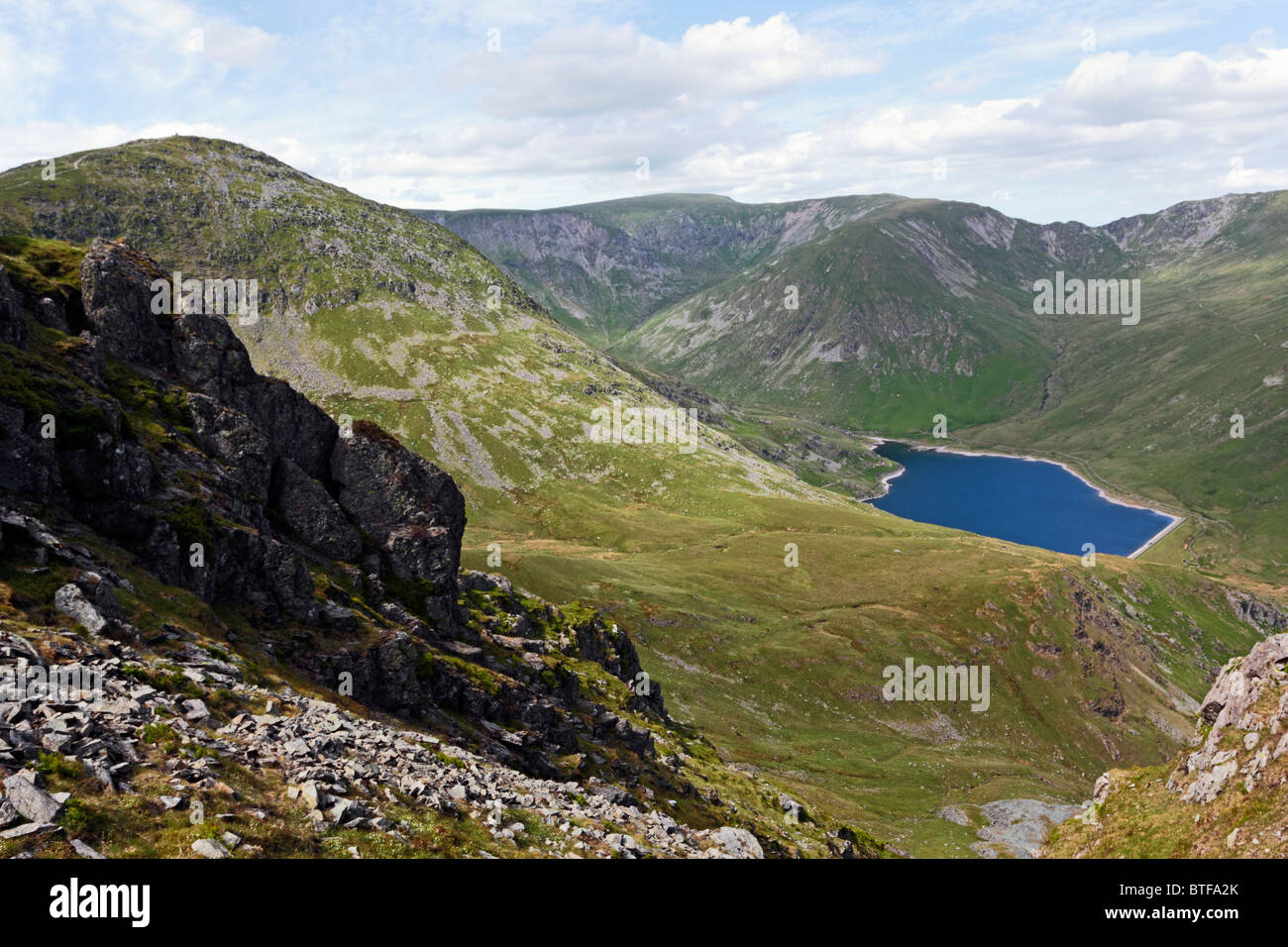 Kentmere reservoir from Yoke, near Kentmere in the English Lake ...