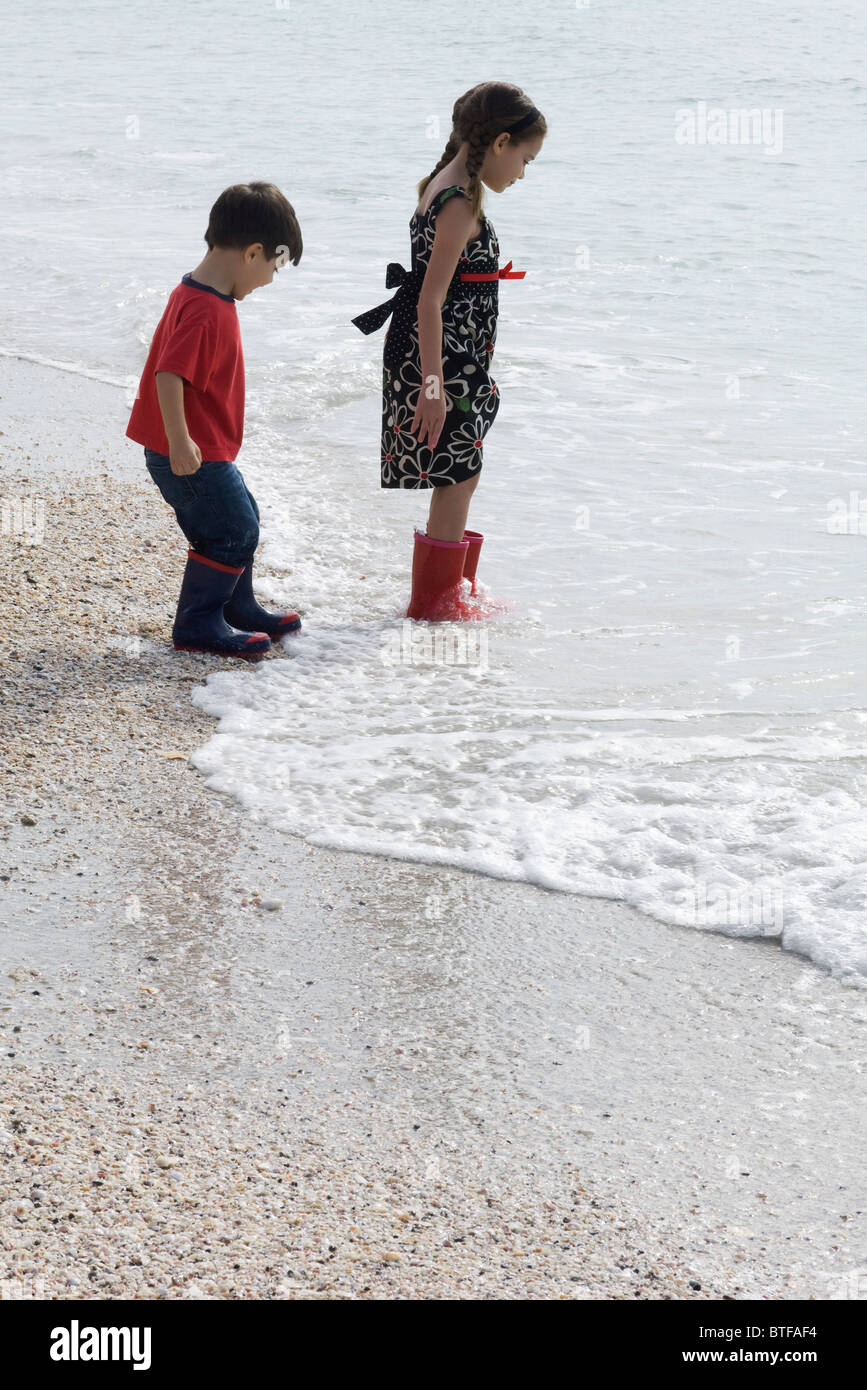 Wellington boots wading hi-res stock photography and images - Alamy
