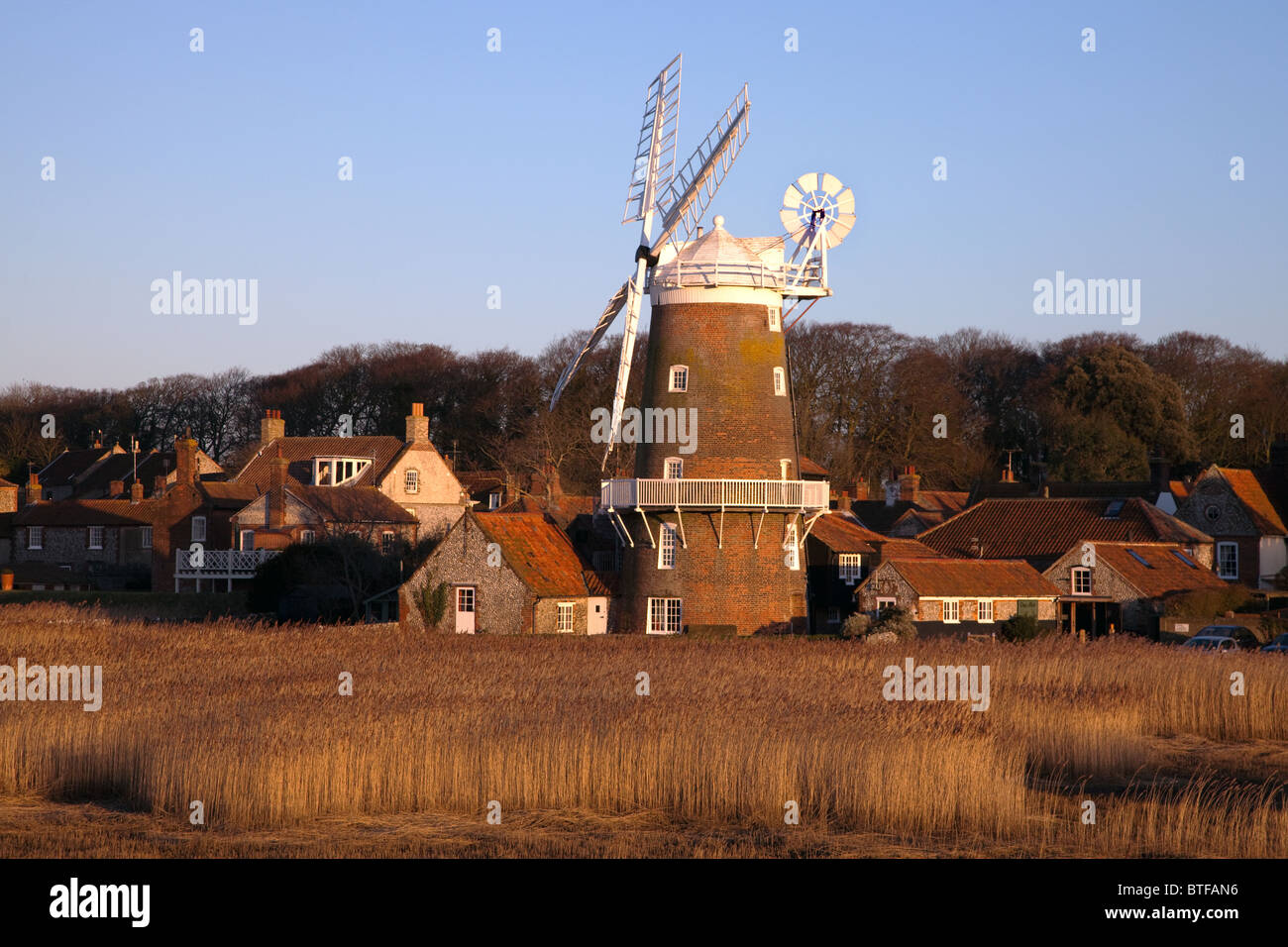 Cley windmill standing prominently over Norfolk saltmarshes Stock Photo ...