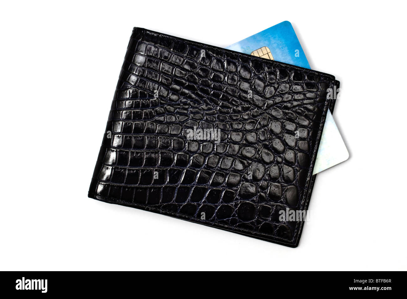 Black wallet with Credit card isolated on white background Stock Photo ...