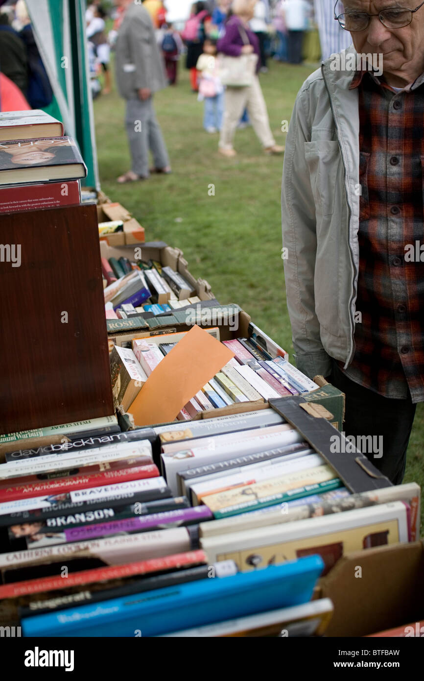 A book stall at the Environmental Fair, in Carshalton Park, 2010 Stock ...