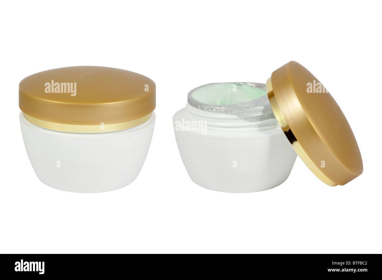 Pot of moisturizing face cream. Isolated on white background Stock ...