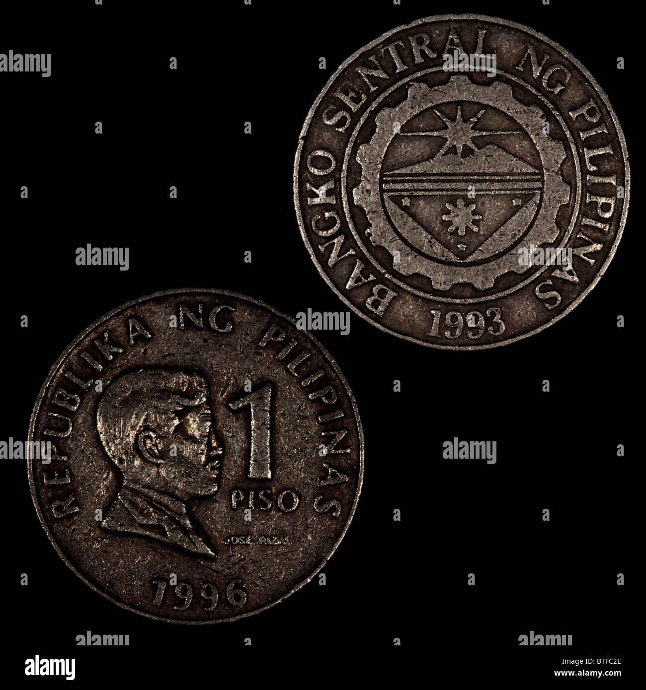 1 piso coin from The Philippines Stock Photo - Alamy