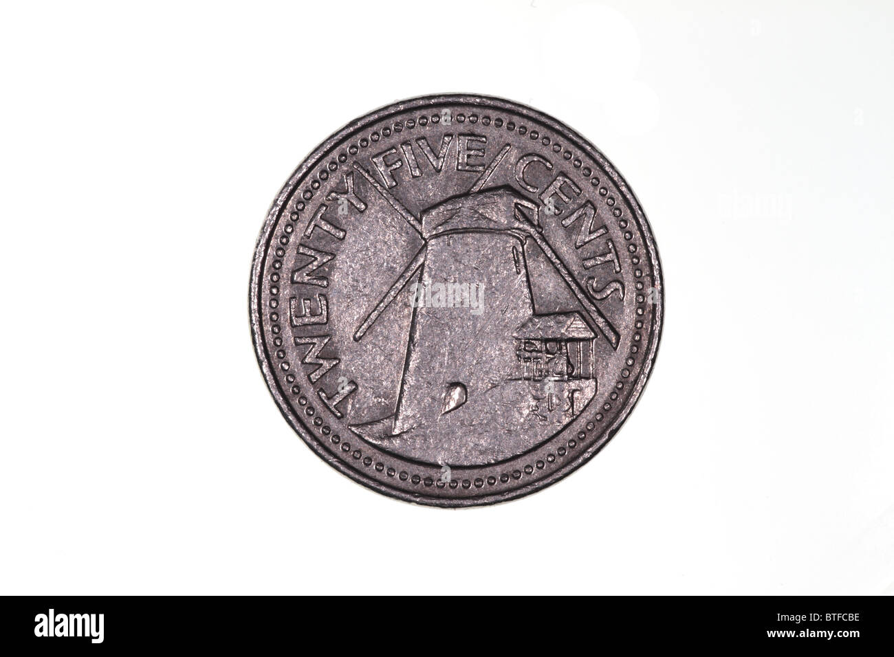 25 cent Coin from Barbados Stock Photo - Alamy