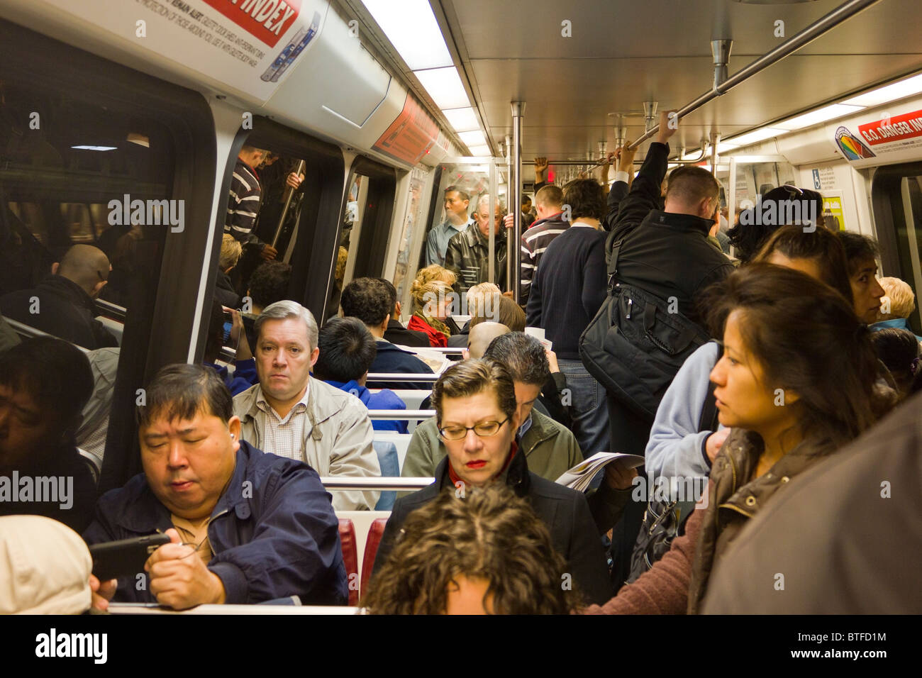people in car of Washington DC metrorail, USA Stock Photo - Alamy