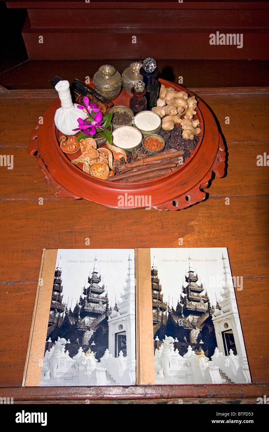 Various spices and dried fruits on display at Mandarin Oriental Hotel's ...
