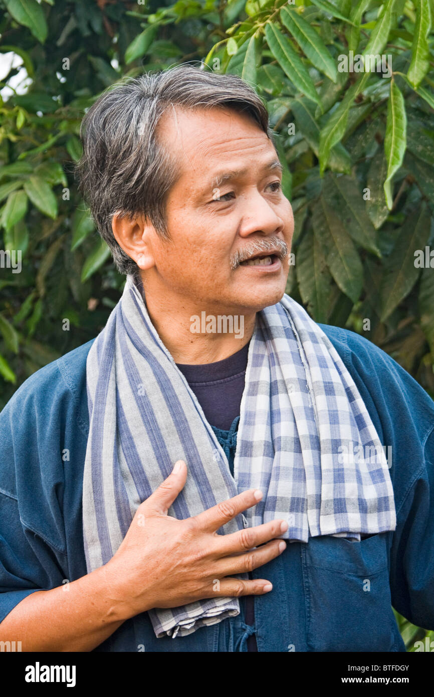 Middle aged Thai man. Chiang Mai area, northern Thailand Stock Photo ...