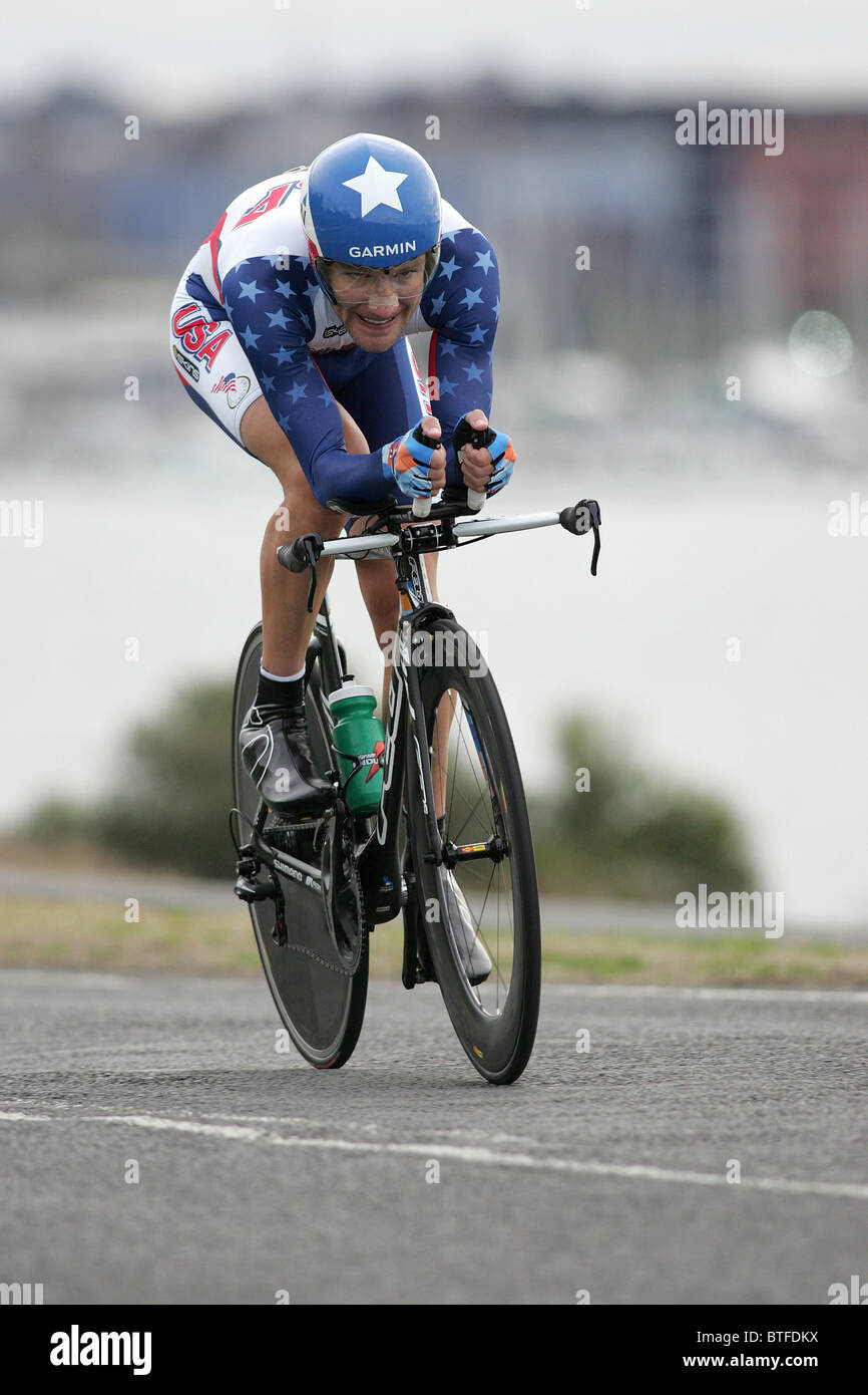 David ZABRISKIE of the USA racing to 8th place in the Elite Men's Time ...