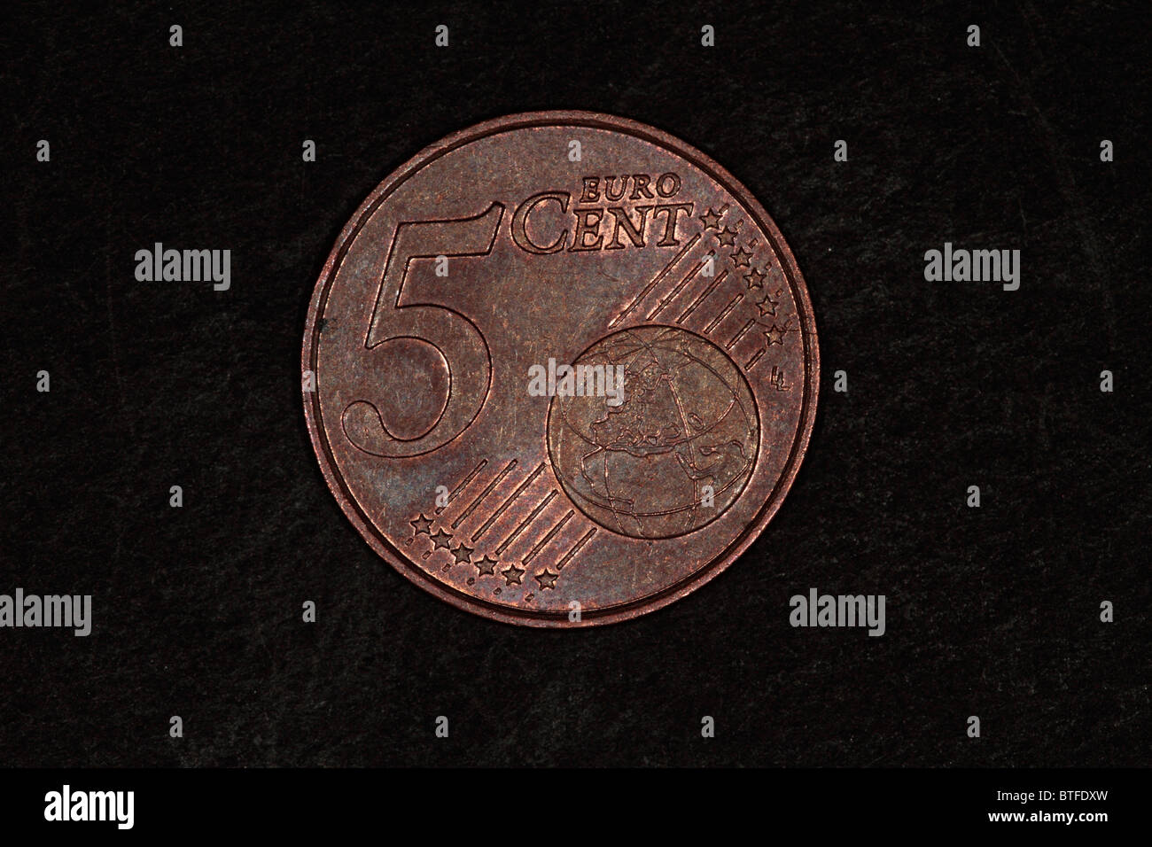 Coin 5 euro cent Stock Photo - Alamy