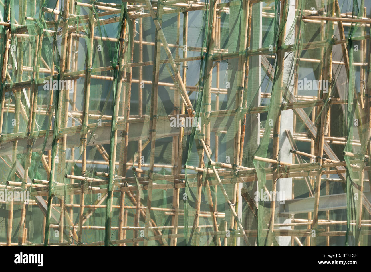 Scaffold made from bamboo in Hong Kong Stock Photo - Alamy