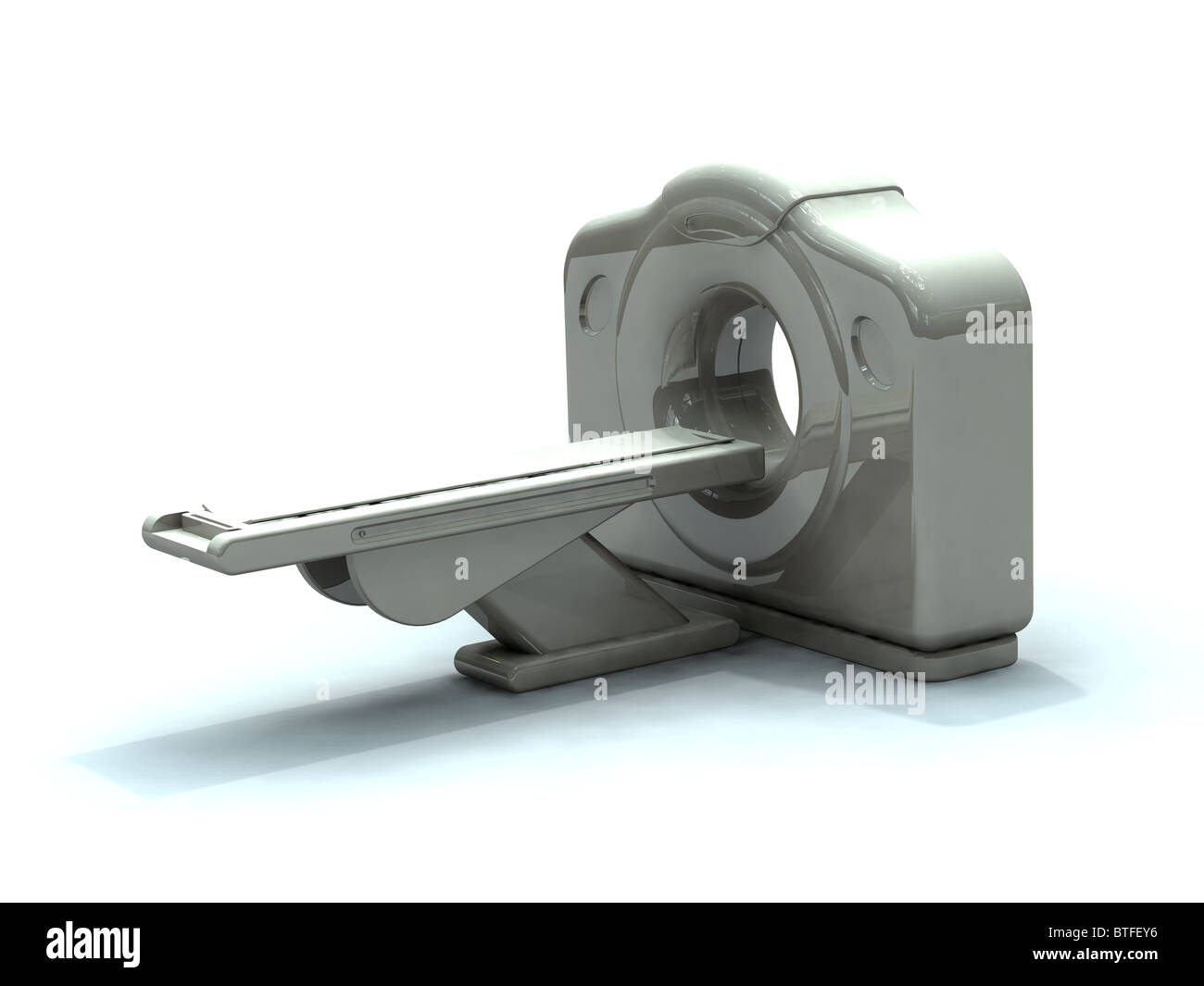 3d render of a computed axial tomography ct or cat scanner. Scans are ...