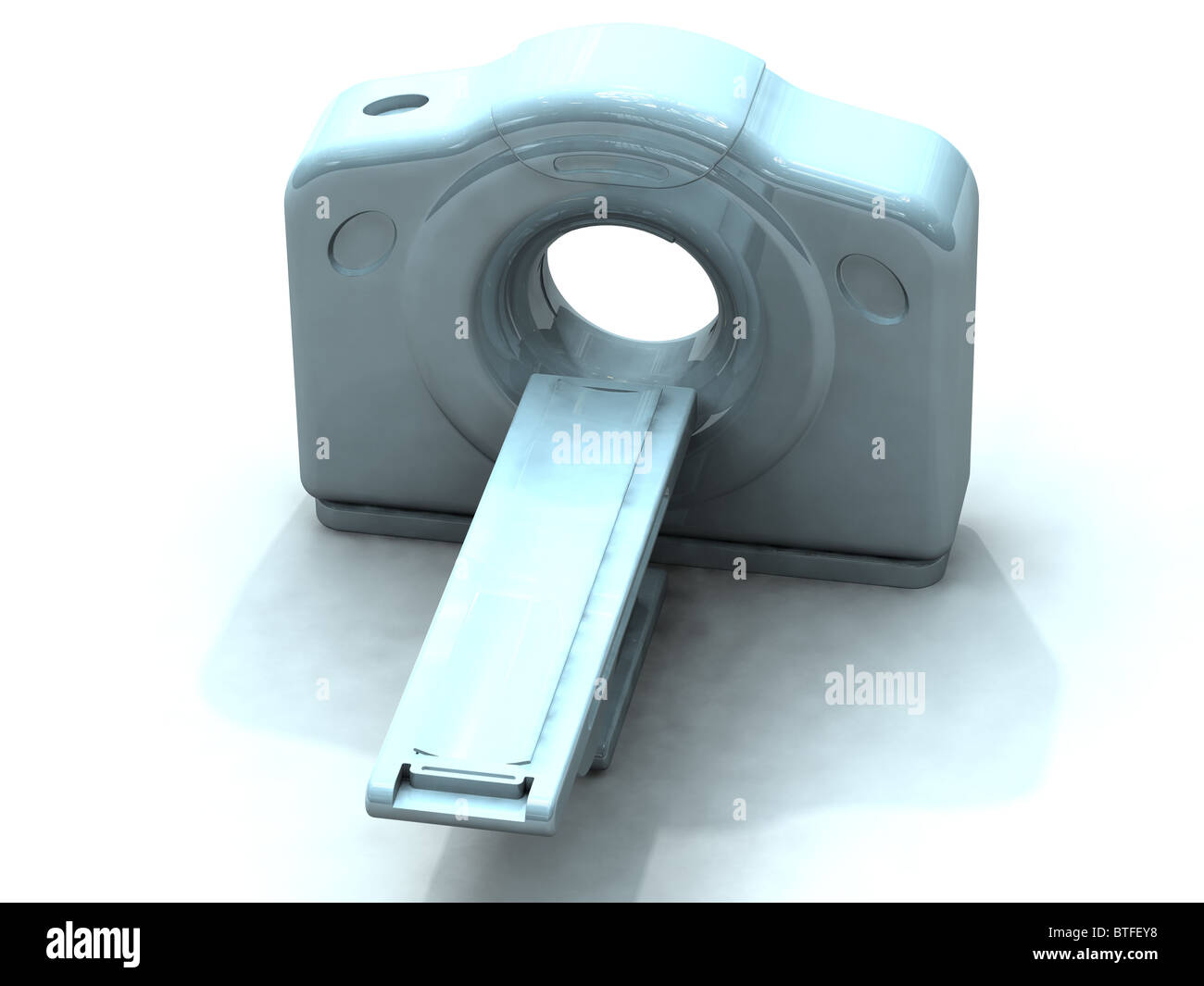 3d render of a computed axial tomography ct or cat scanner. Scans are ...
