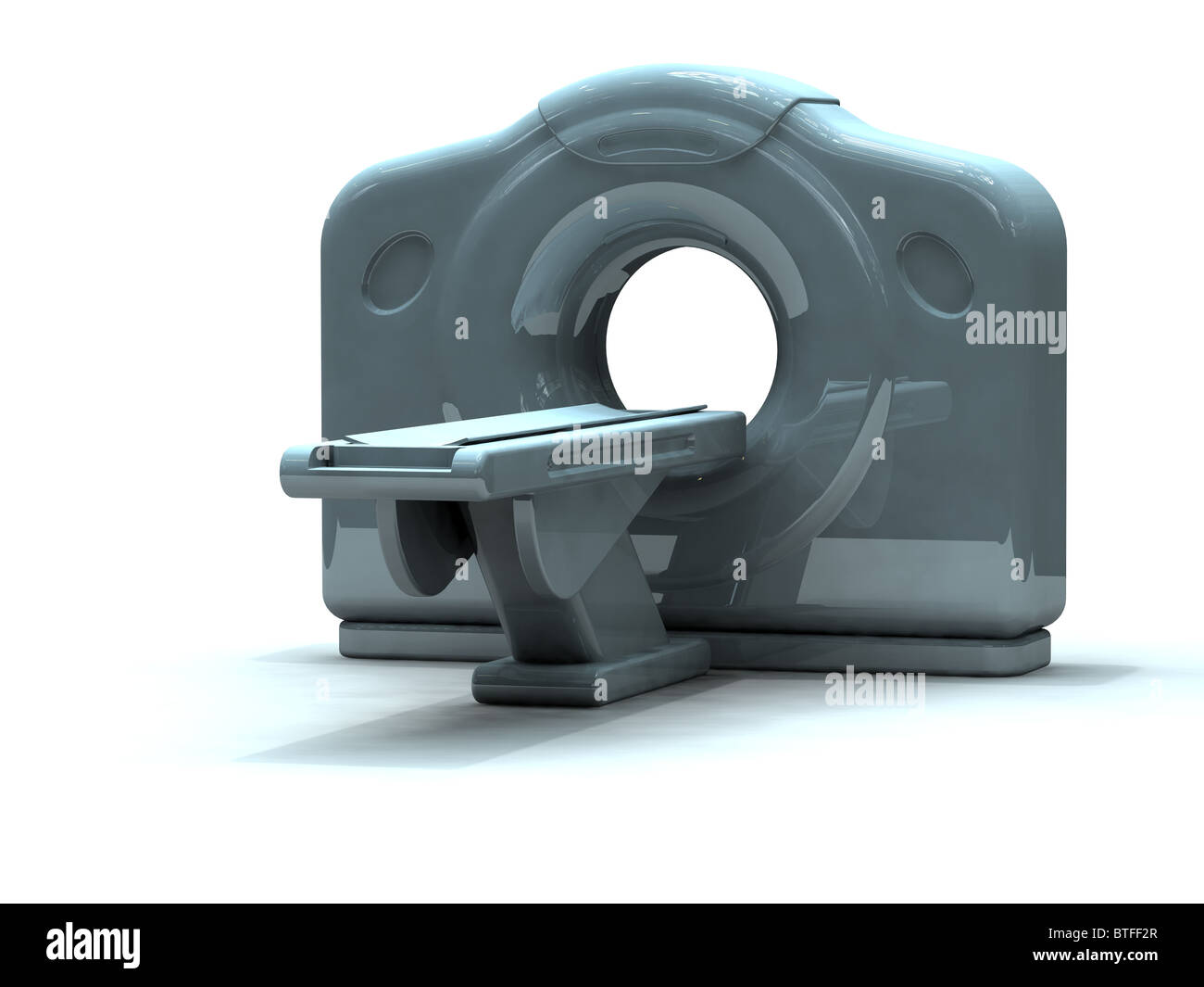 3d render of a computed axial tomography ct or cat scanner. Scans are ...