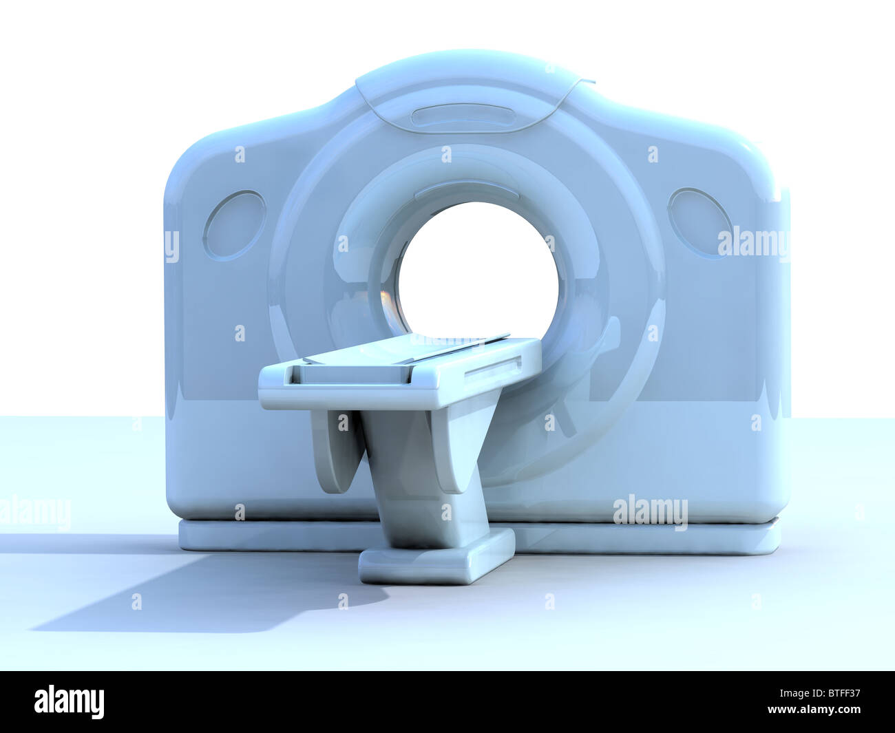 3d render of a computed axial tomography ct or cat scanner. Scans are ...