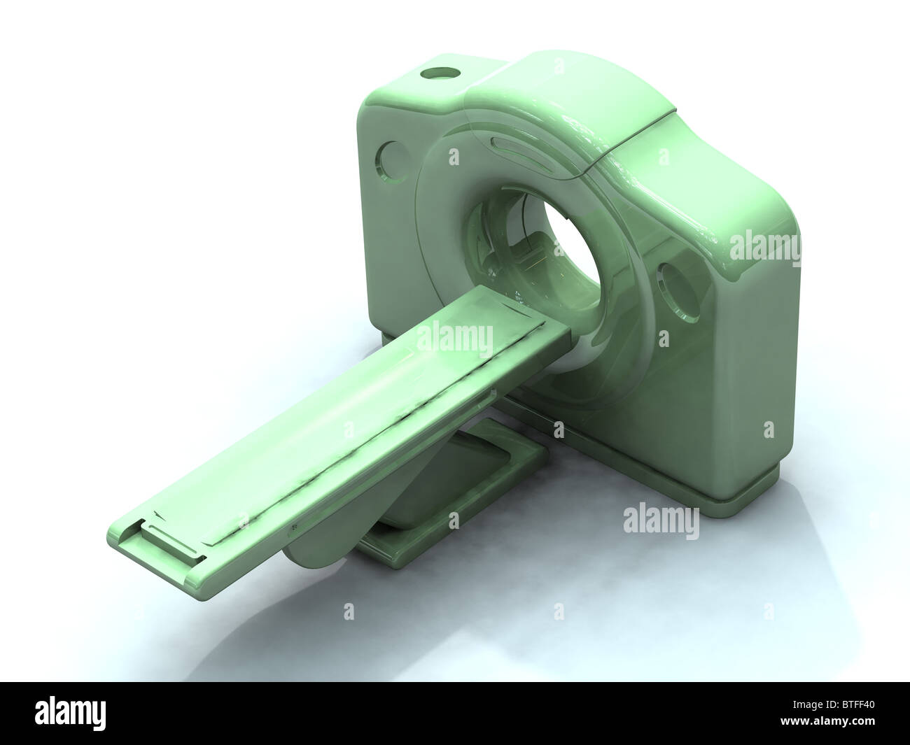 3d render of a computed axial tomography ct or cat scanner. Scans are ...