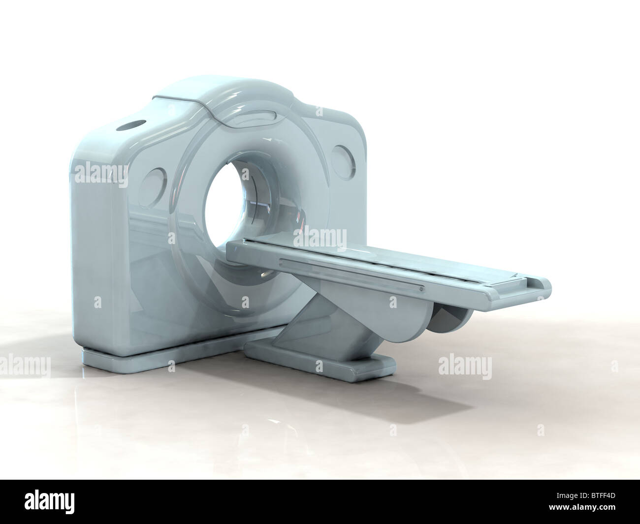 3d render of a computed axial tomography ct or cat scanner. Scans are ...
